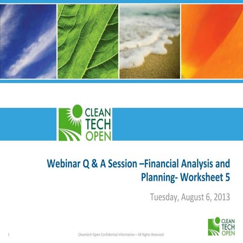 13 0806 webinar q & a financial analysis and planning | PPT