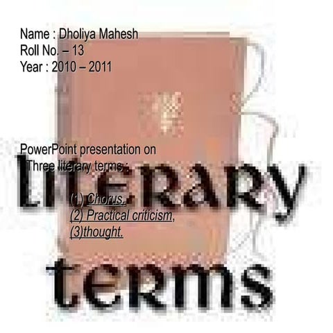 Three Literary Terms | PPT