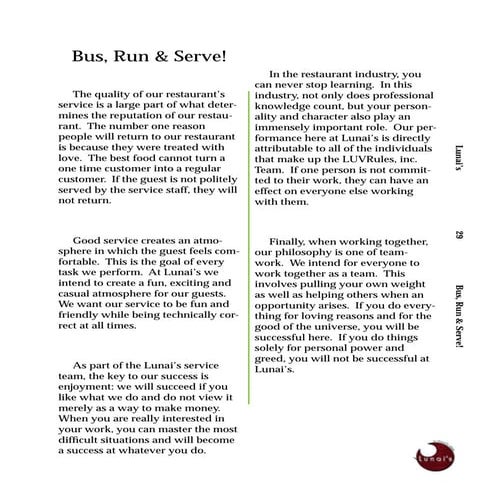 Front of House Service Manual | PDF
