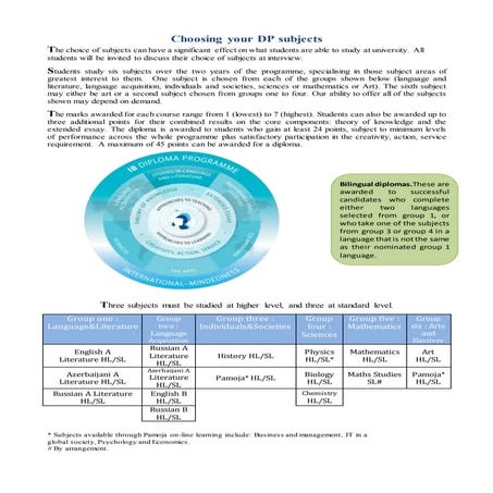 13. choosing your dp subjects | PDF