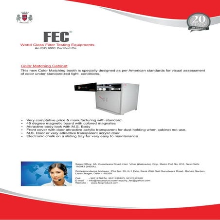 Testing/Manufacture/Color Matching Cabinet | PDF