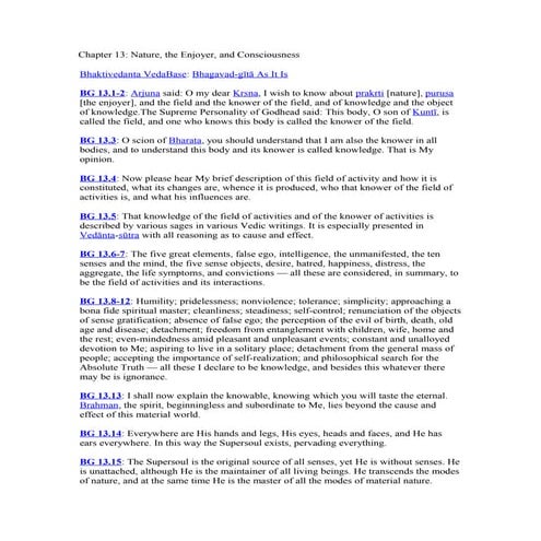 Gems of bhagavad gita chapter. 13 | PPTX