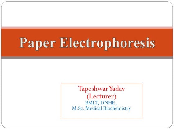 Electrophoresis, principle and types | PPT