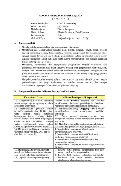 Kisi kisi soal uas mapel perakitan komputer kelas X TKJ-RPL | DOC