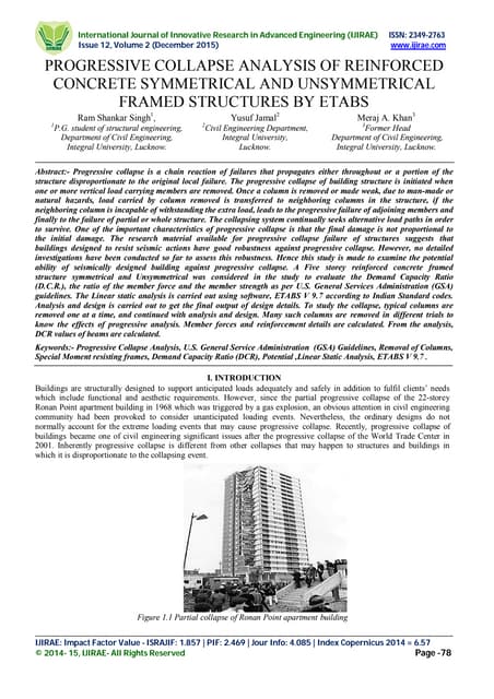 Progressive Collapse Analysis of RC Buildings with consideration of ...
