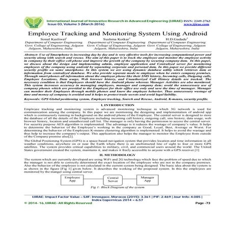Employee Tracking and Monitoring System Using Android | PDF