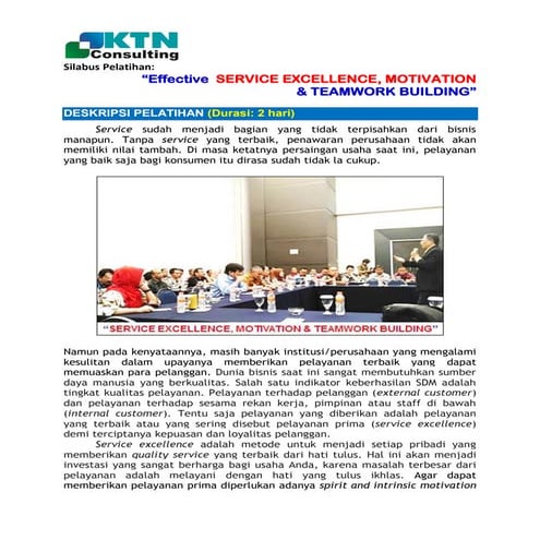 Materi Training Service Excellence | PDF