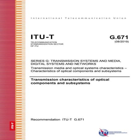 itu-t recommendation g671, g703 | PDF