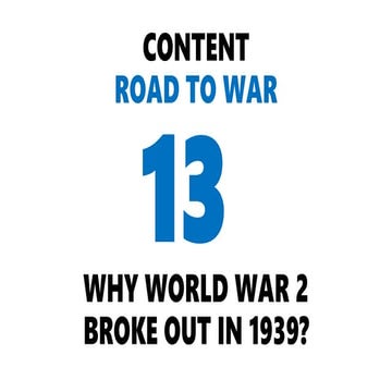 HISTORY IGCSE CONTENT - 20TH CENTURY OPTION - THE ROAD TO WW2: WHY ...