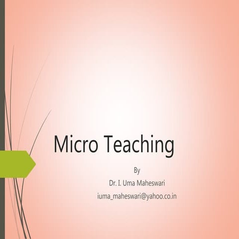 Skills - Micro teaching | PPSX