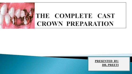 Porcelain Fused to Metal Crown in prosthodontics.pptx | Oral care ...