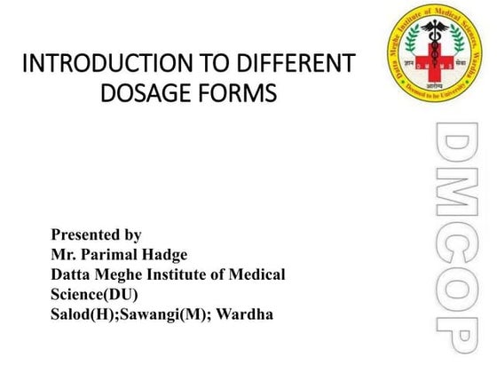 3. Introduction to different dosage form part 3.ppt