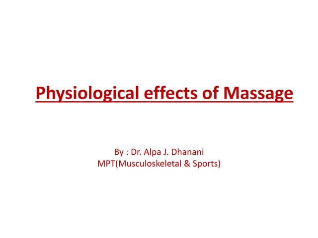 SWEDISH MASSAGE. WELLNESS MASSAGE THERAPY | PPT