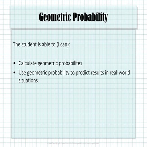 13.1 Geometric Probability | PPT