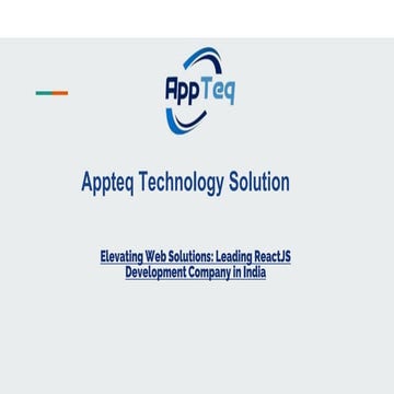 ReactJS Development Company in India | React JS Development Services | PPT