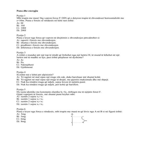 13. Puna dhe energjia te shkolles se mesme gjimnaz | PDF