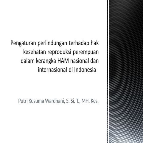 kespro dalam uu ham pertemuan materi ajar bahan | PPT