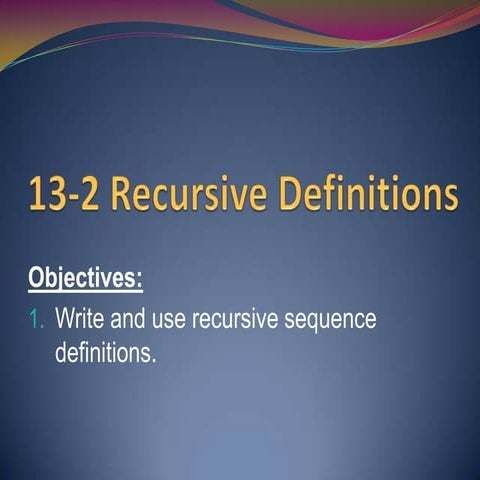 13 2 Recursive Definitions Ppt