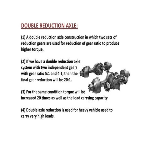 13 double reduction axle | PPTX