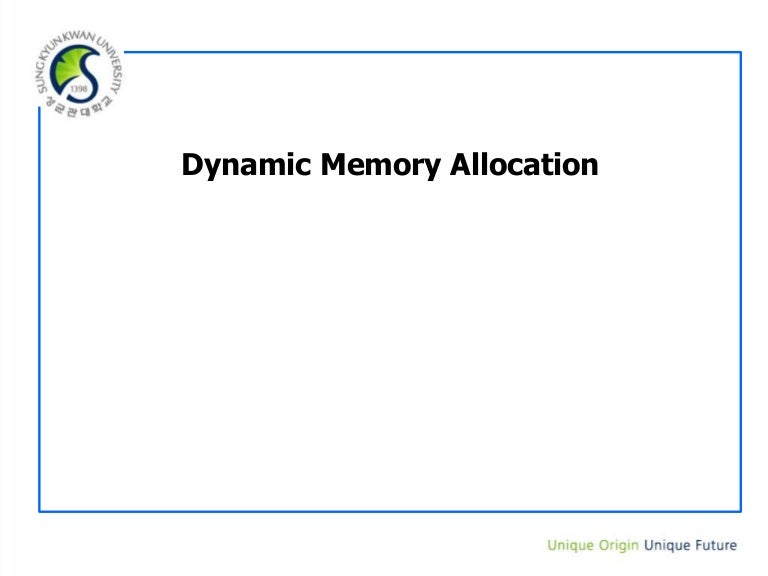 13. dynamic allocation
