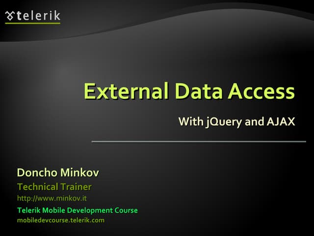 External Data Access With Jquery Ppt Web Design And Html Internet