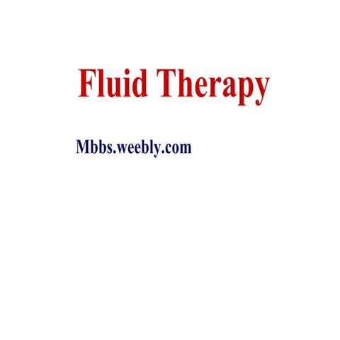 13 Fluid Therapy | PPT