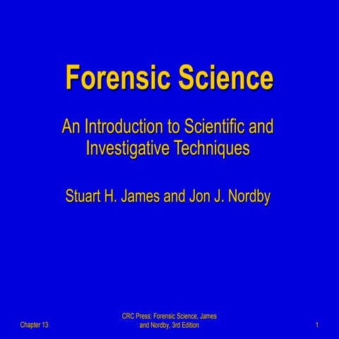 13 forensicsciencepowerpointchapter13theforensiclaborat-090830232344 ...