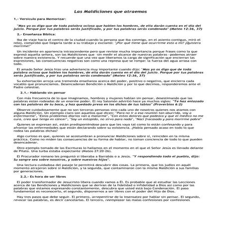 Oración para romper maldiciones impuestas | PDF