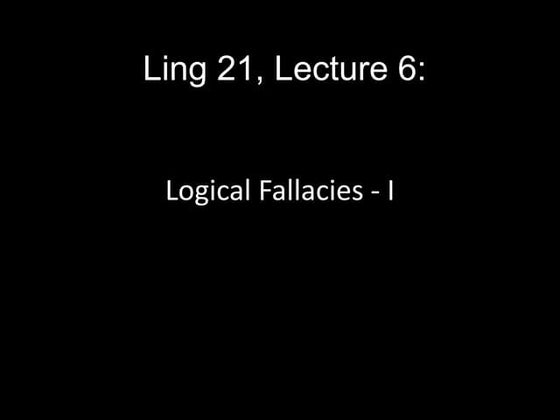 Chapter 5 fallacies | PPT