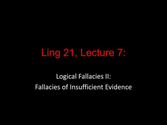 Fallacies and its types | PDF