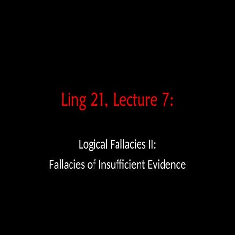 Comprehensive Guide to Logical Fallacies of Insufficient Evidence in ...