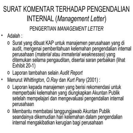 Bab 21 Management Letter | PPTX
