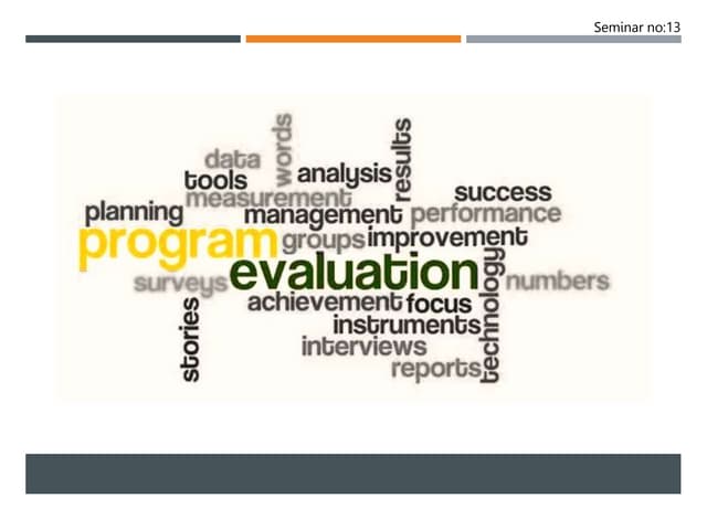 Planning, monitoring & evaluation of health care program | PPTX