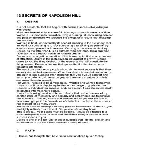 13 secrets%20-%20 napoleon%20hill | PDF