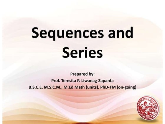 Arithmetic Sequence and Series | PPTX | Physics | Science