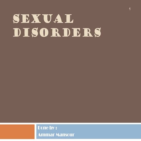 13 Sexual Disorders Ppt