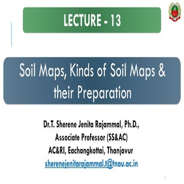 13-Soil Maps detail information about soil | PPTX
