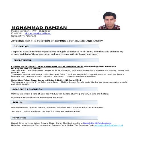 RAMZAN Cv | DOCX
