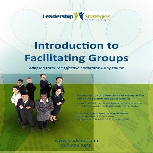An Introduction to Facilitating Groups - Handout | PDF
