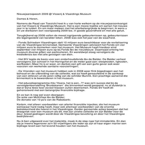 130109 nieuwjaarsspeech VisMus | PDF