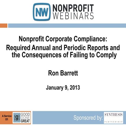 Nonprofit Corporate Compliance | PDF