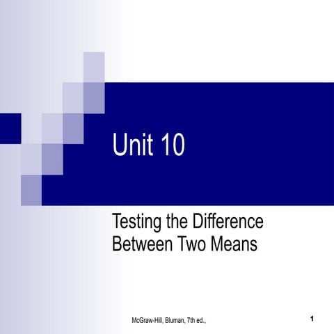 hypothesis testing for single mean value | PPT