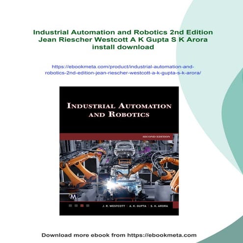 Industrial Automation and Robotics 2nd Edition Jean Riescher Westcott A ...