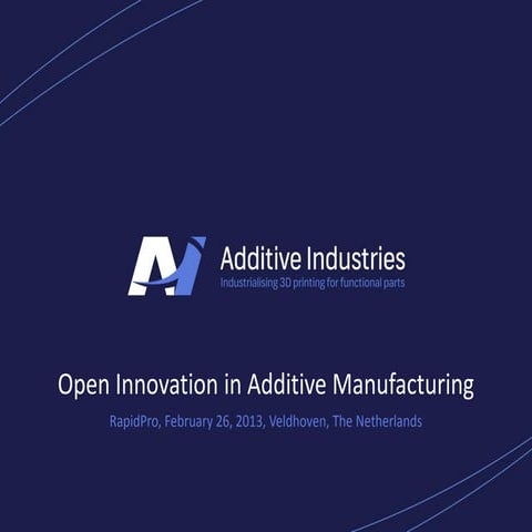 130226 open innovation in additive manufacturing v3 | PPT