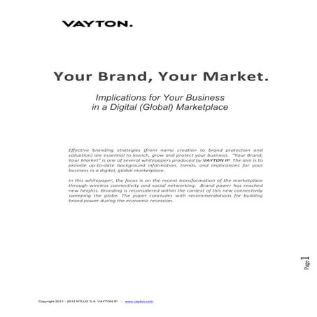 Your brand, your market | PDF