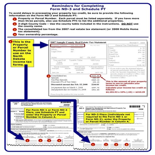 nd3 ptexample nd.gov tax indincome forms 2008 | PDF