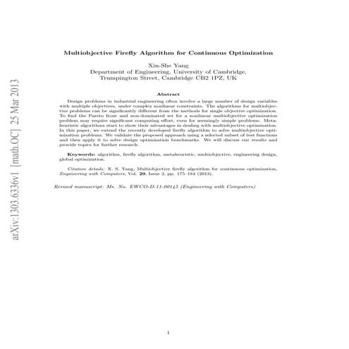 Firefly Algorithm
