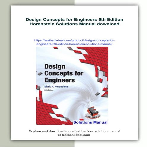 Design Concepts for Engineers 5th Edition Horenstein Solutions Manual | PDF
