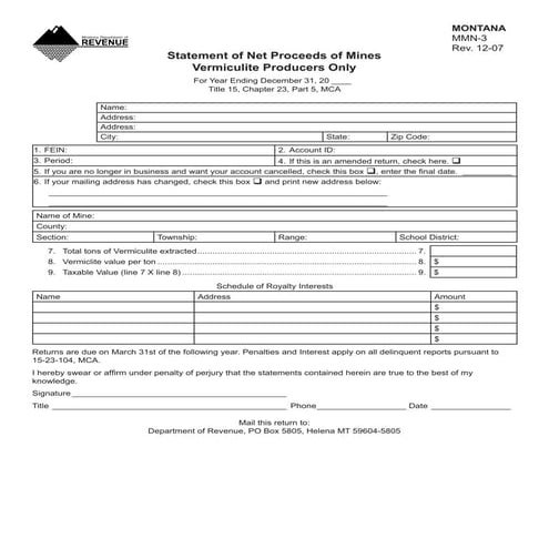 gov revenue formsandresources forms MMN-3 | PDF