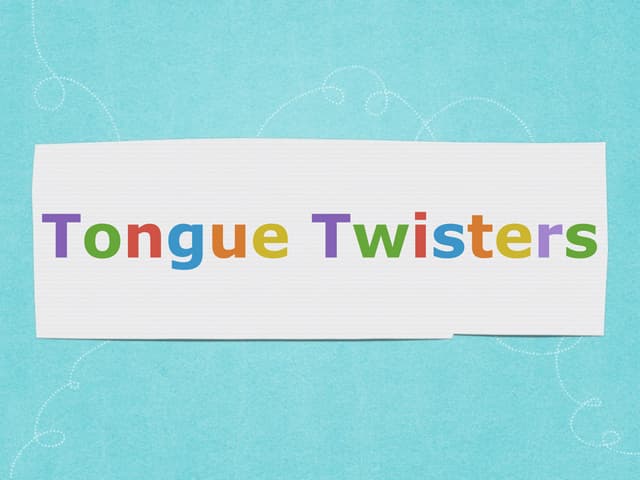 Tongue twister with r sound